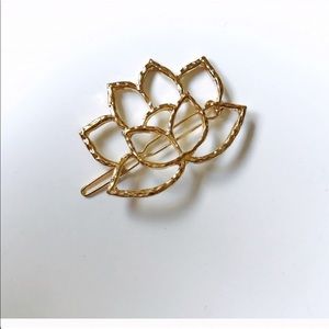 Accessories | Sacred Lotus Hair Pin In Gold | Poshmark